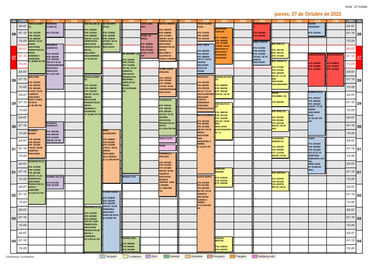 Berthing Schedule for Skilroad 03 | PDF | Technology & Engineering