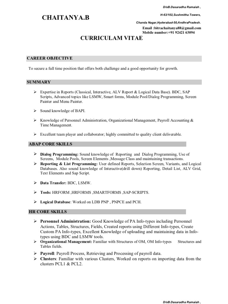 Chaitu | PDF | Career & Growth | Business