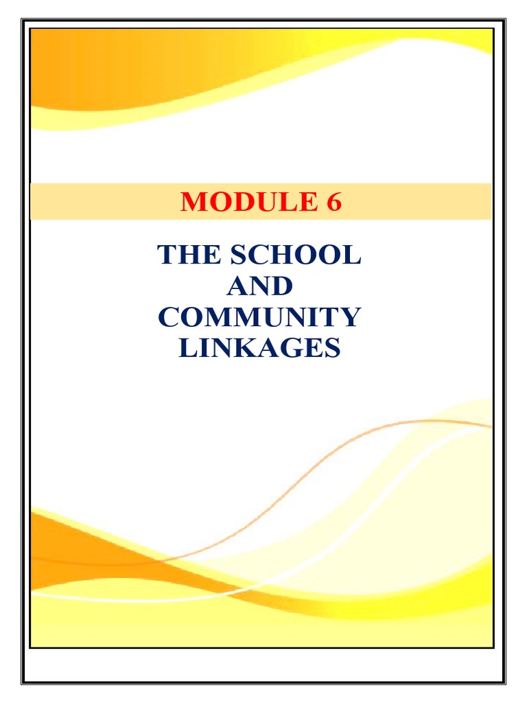 TIP Module 6 School and Community Linkages | Download Free PDF ...