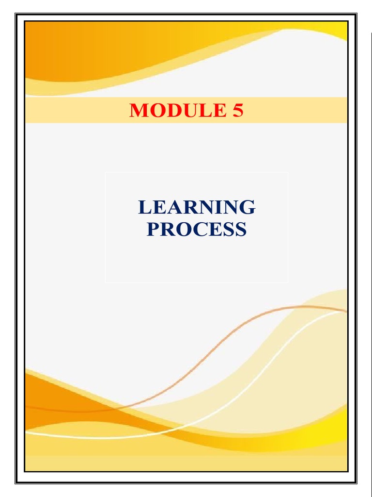 TIP - Module 5 - The Learning Process | PDF | Learning | Teachers