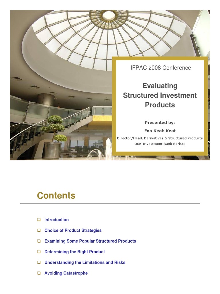Evaluating Structured Investment Products | PDF | Option (Finance ...