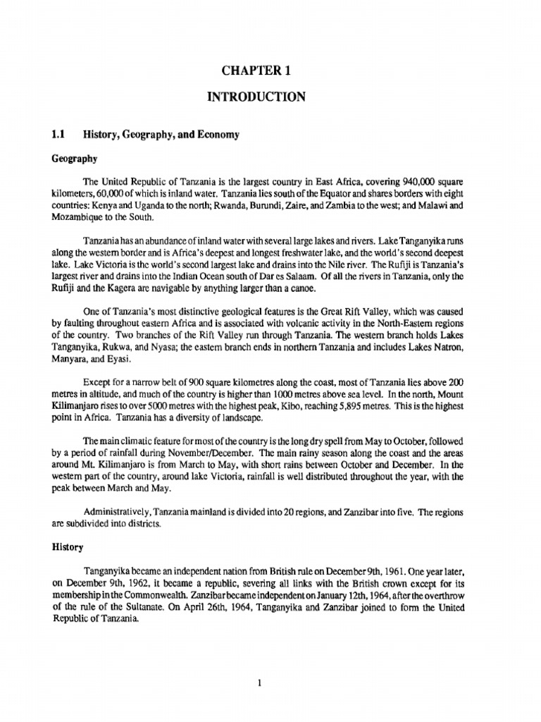 01 Chapter 1 | PDF | Family Planning | Tanzania