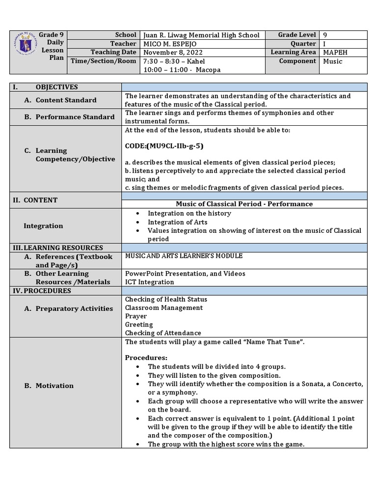 Classical PT | PDF | Learning | Classical Period (Music)