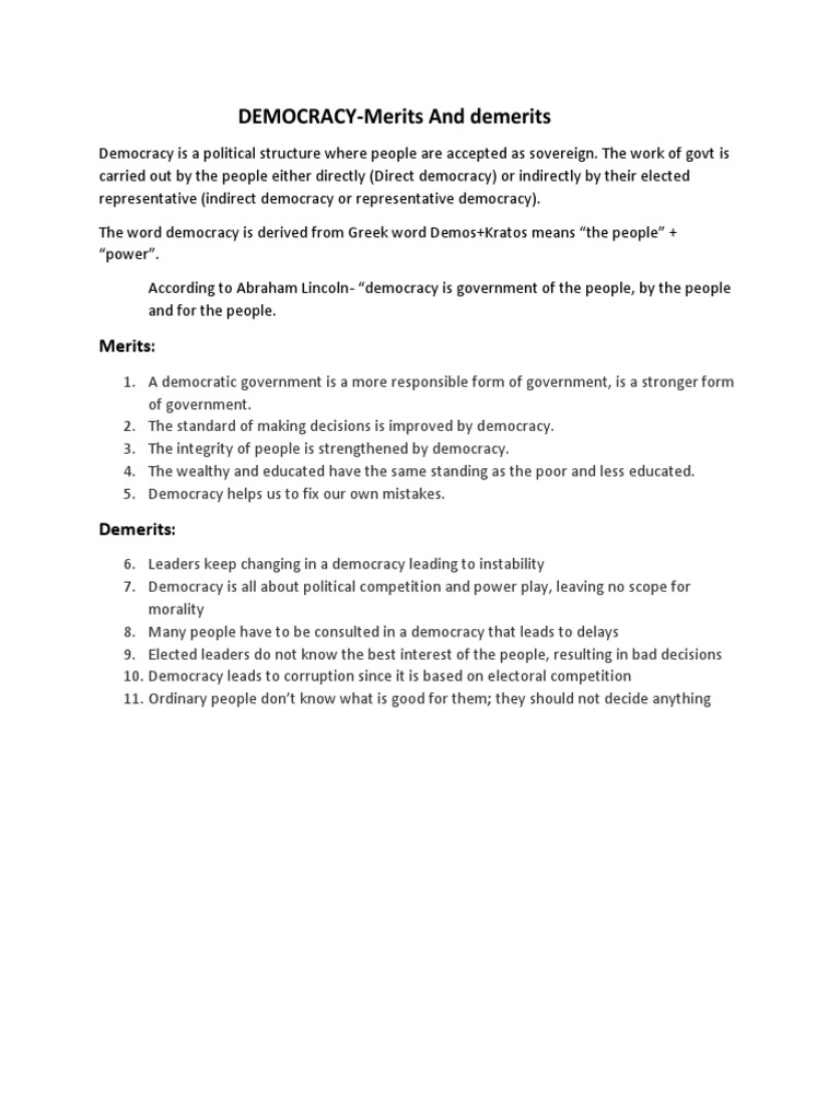 Democracy Paper 1 | PDF