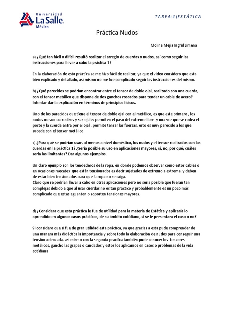 Práctica Nudos | PDF