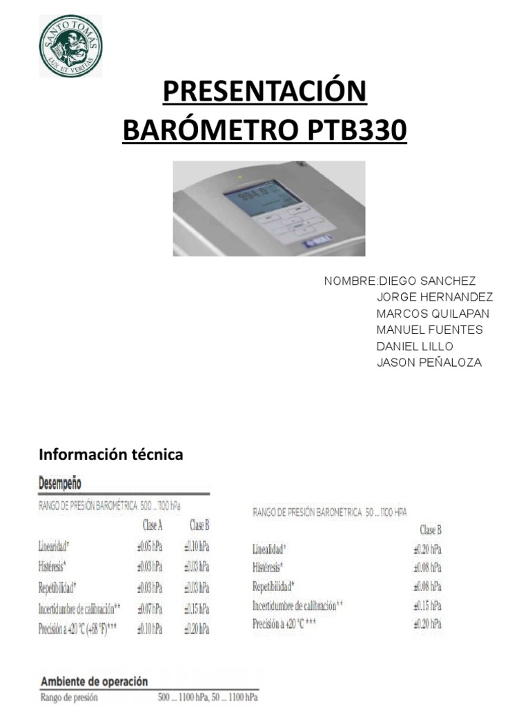 PRESENTACIÓN BAROMETRO (Autoguardado) | PDF | Pascal (Unidad) | Presión