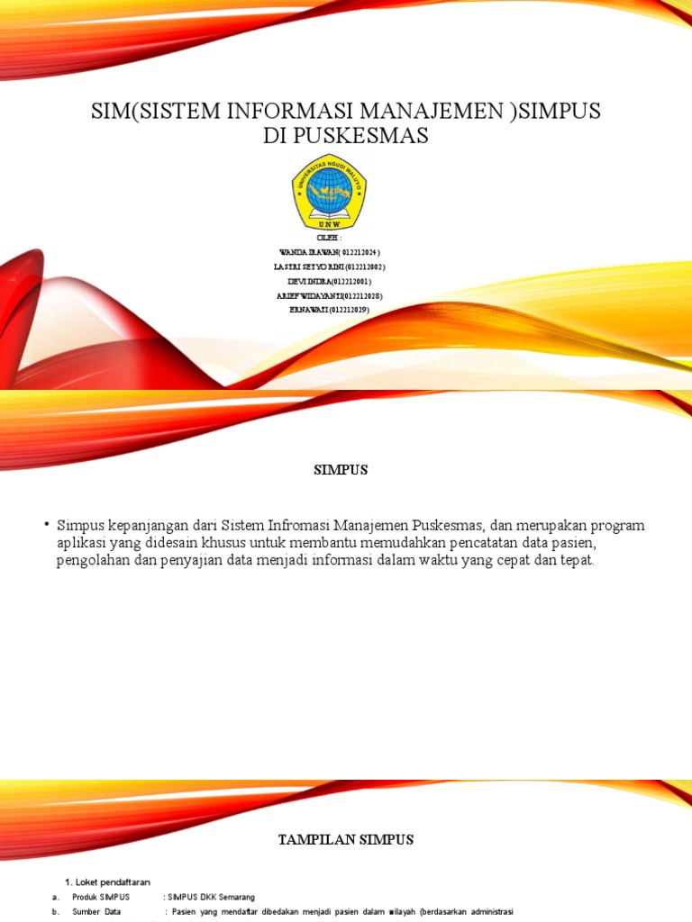 SIMPUS untuk Puskesmas | PDF