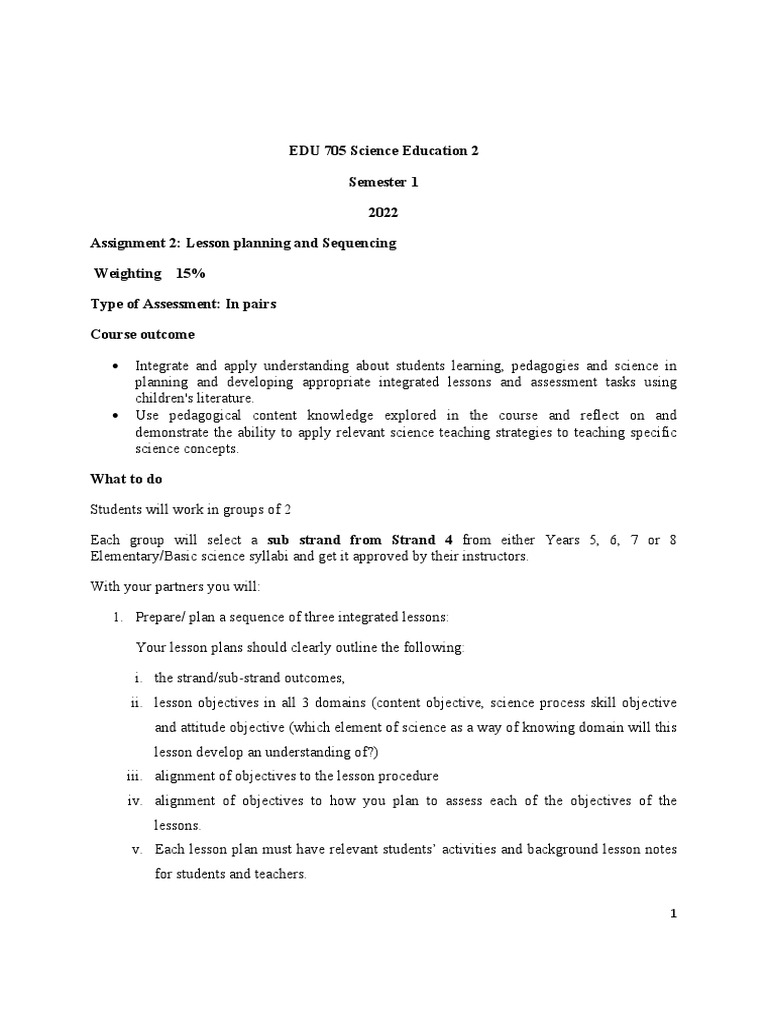 Science lesson planning and sequencing | PDF | Teaching Method | Lesson ...