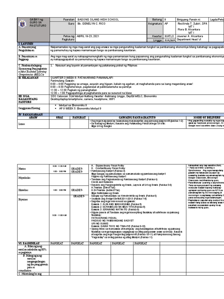 GNP Ekonomiks Ap9 QTR Q3 Week 5 | PDF