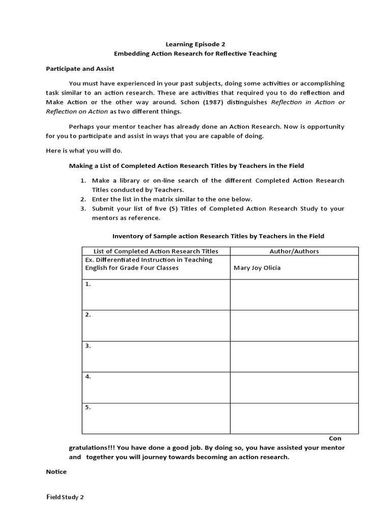 FS 2 Learning Episode 2 | PDF | Teachers | Teaching Method