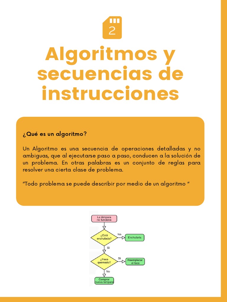 Algoritmos y Secuencias de Instrucciones - Ficha | PDF | Algoritmos ...