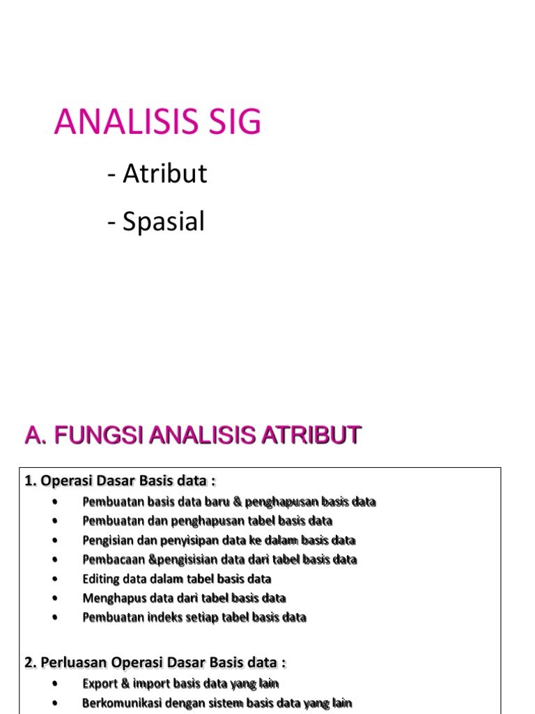 Klasifikasi Data Spasial dalam SIG | PDF