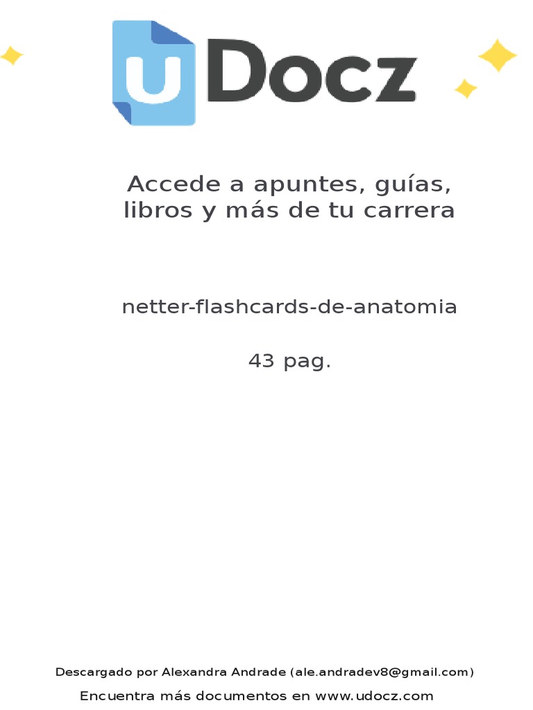 Netter Flashcards de Anatomía | PDF