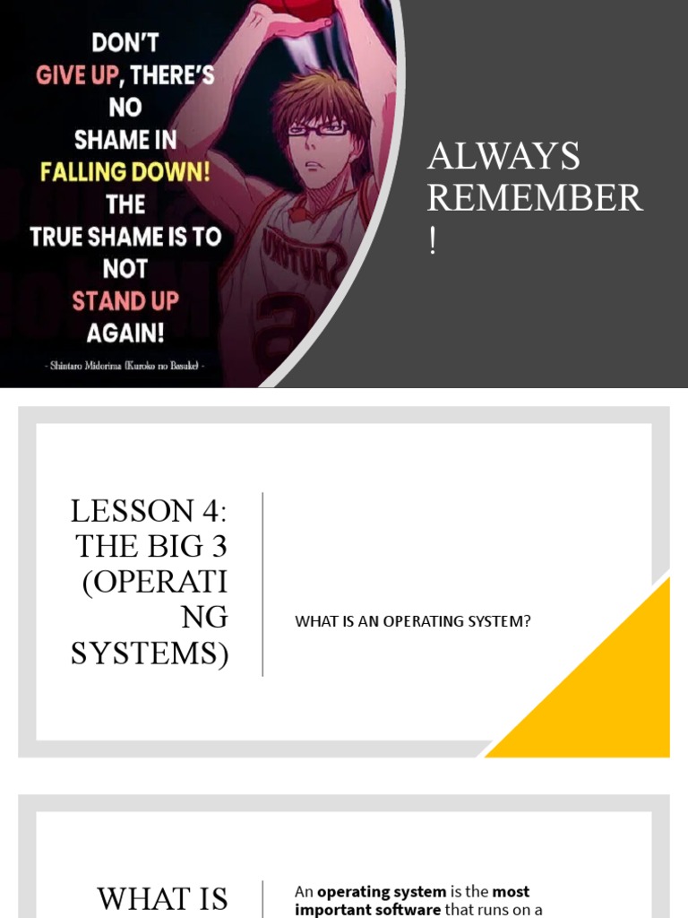 LESSON 4 THE BIG 3 | PDF | Mac Os | Microsoft Windows