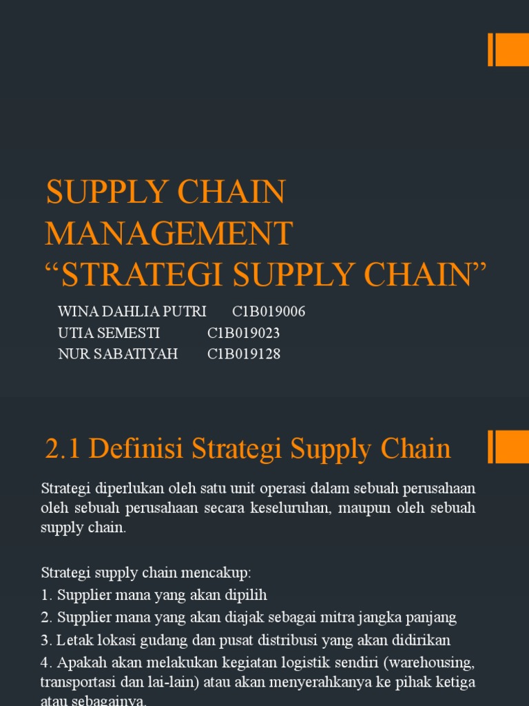 Strategi Supply Chain Bab 2 Kelompok 4 SCM | PDF