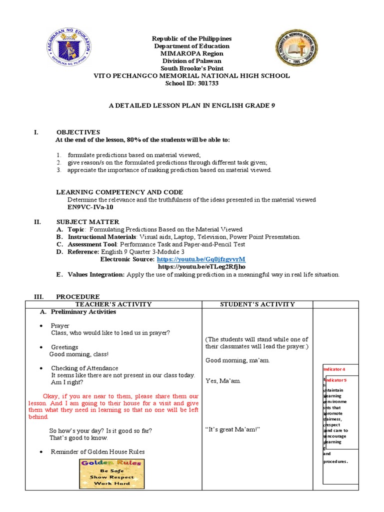 SY 21-22 COT 2-english | PDF | Teaching Method | Learning