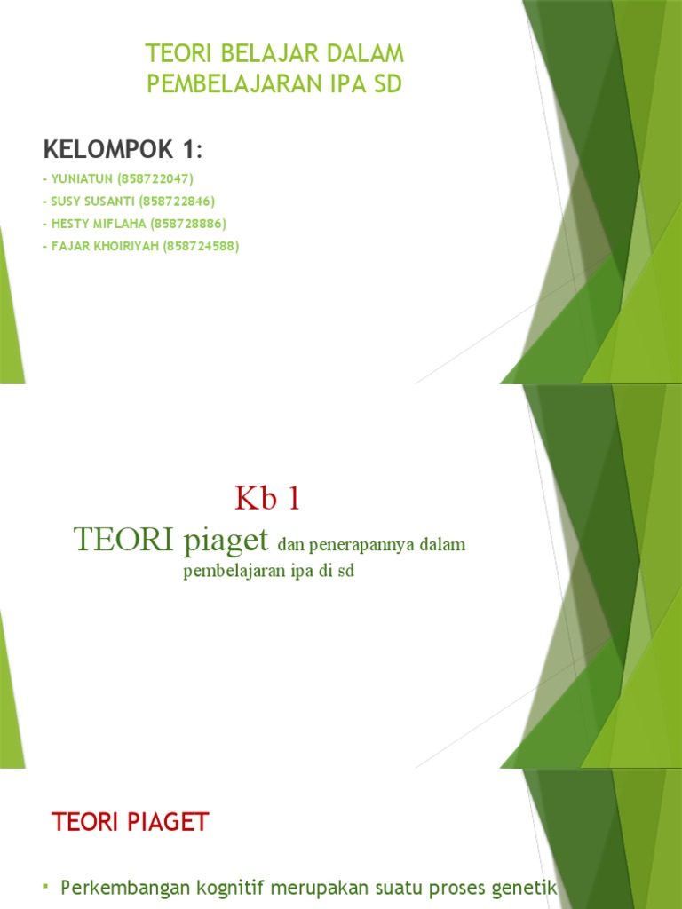 Modul 1 Teori Pembelajaran Piaget Dan Bruner | PDF Modul 1 Teori Pembelajaran Piaget Dan Bruner | PDF
