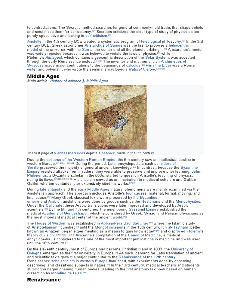 The Development of Science from Ancient to Enlightenment Times: A ...