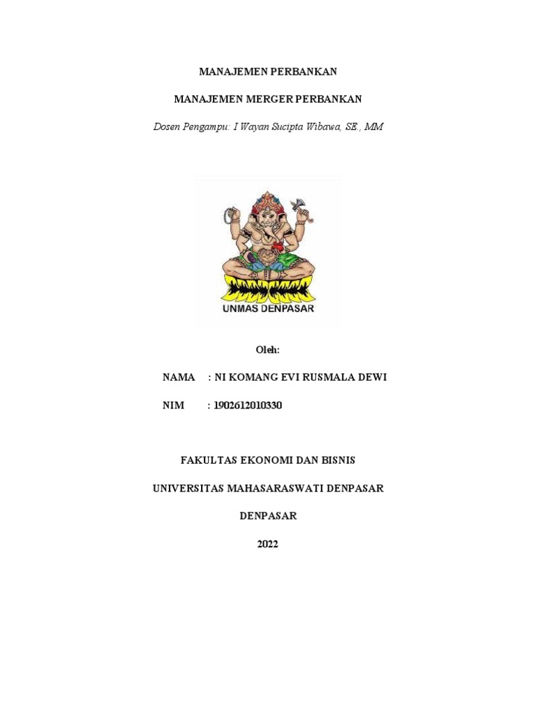 Tujuan dan Daya Tarik Merger Bank | PDF | Bisnis | Pengelolaan Keuangan ...