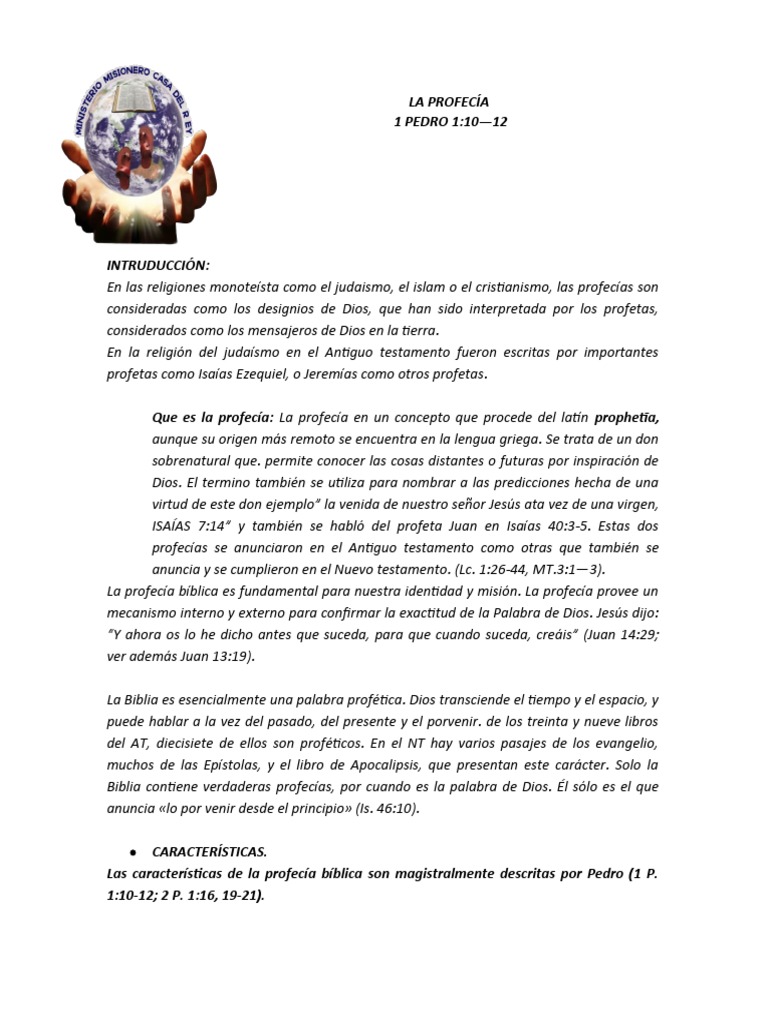 La Profecía en la Biblia: Conceptos Clave | PDF | Profecía | Biblia