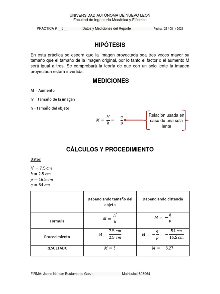 Practica 5 Lab de Fisica 4 | PDF | Óptica | Ligero