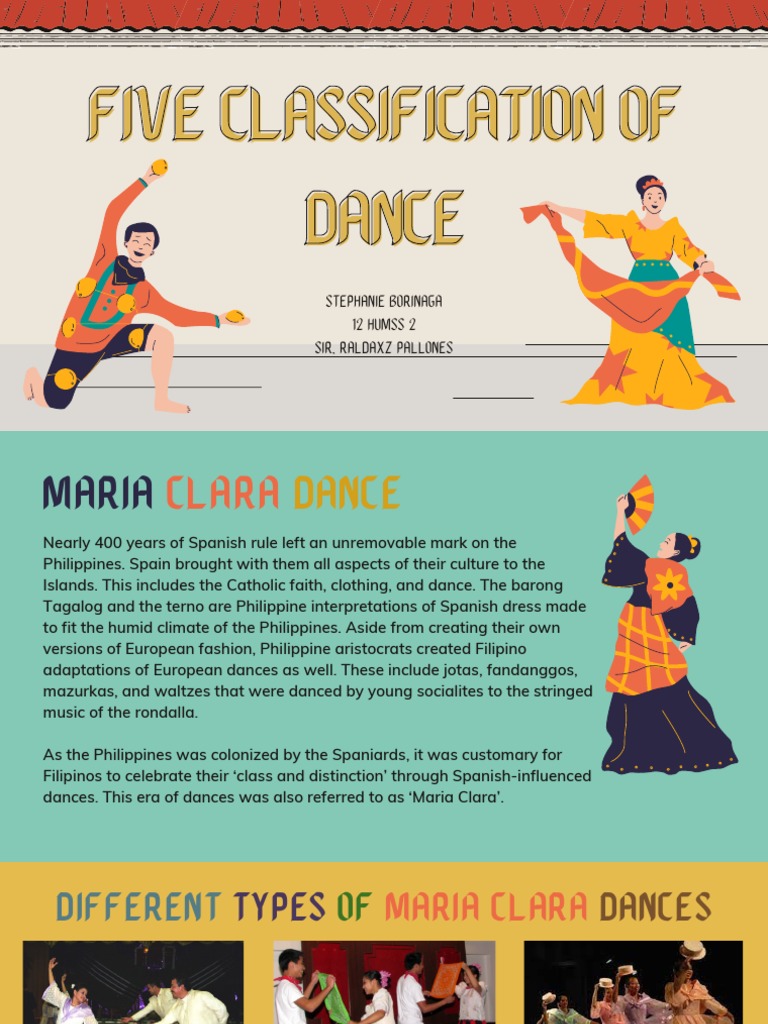 PETA 2 Five Classification of Dance | PDF | Dances | Philippines