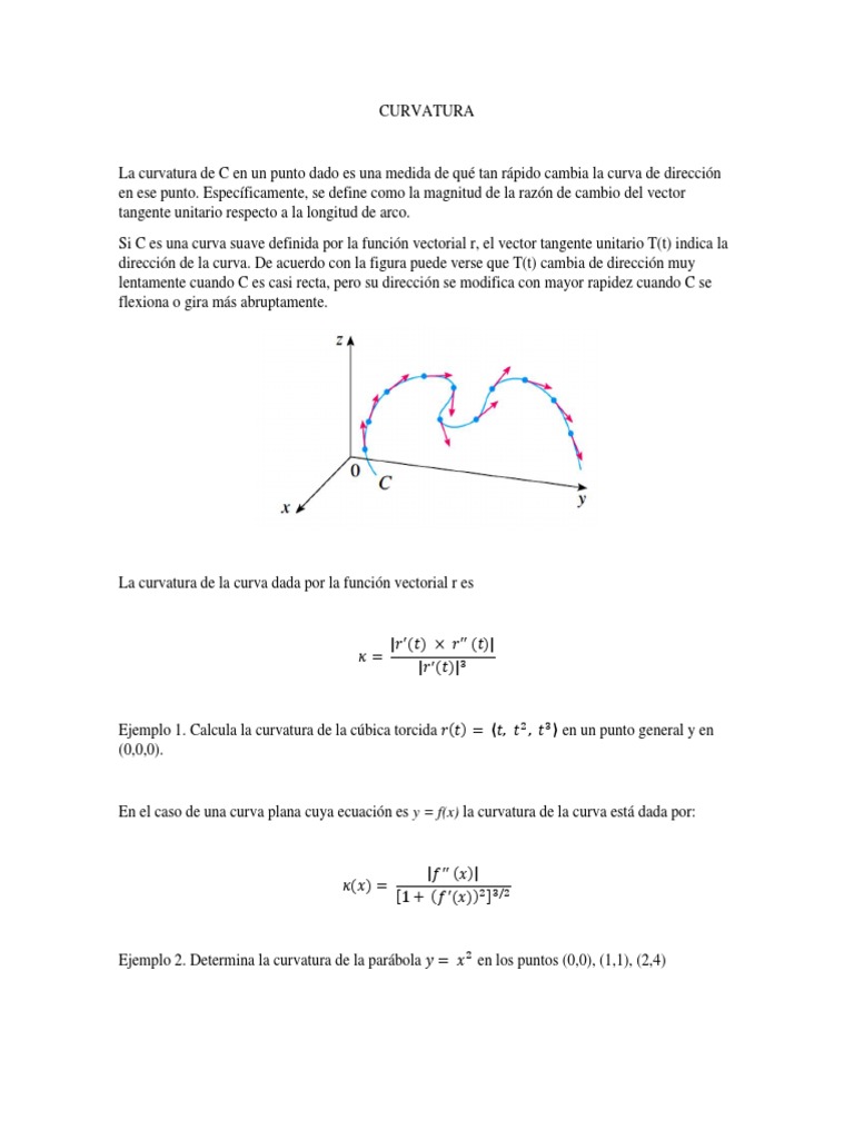CURVATURA y VECTORES NORMALES | PDF