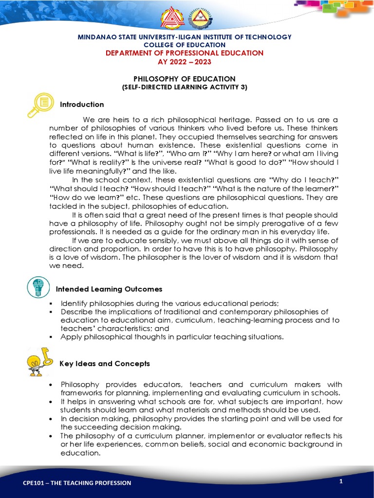 Self-Directed Learning Activity 3 | PDF | Teaching Method | Curriculum