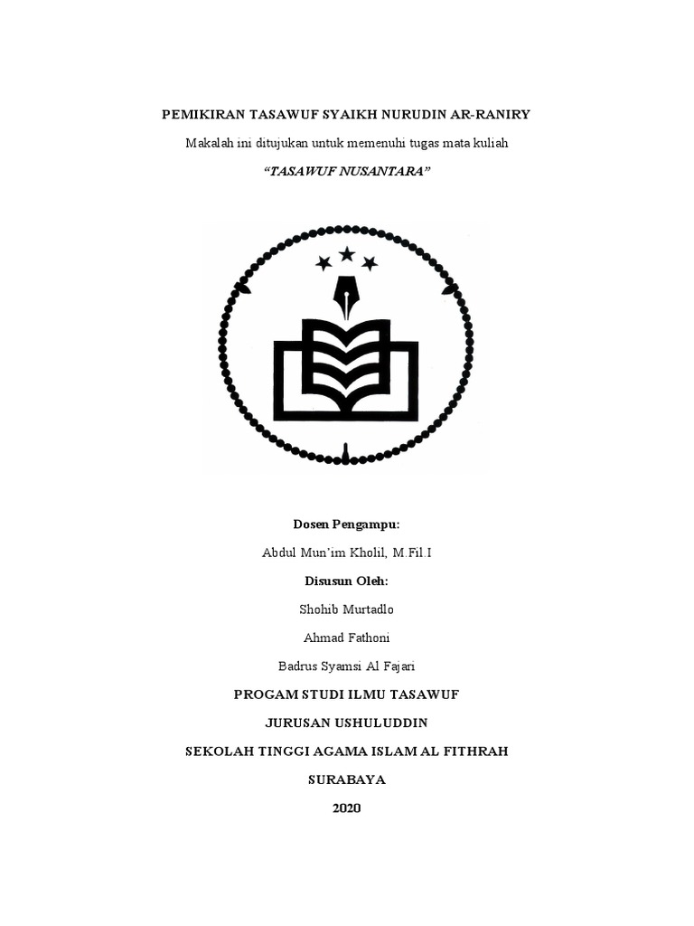 Pemikiran Tasawuf Nuruddin Ar-Raniry | PDF