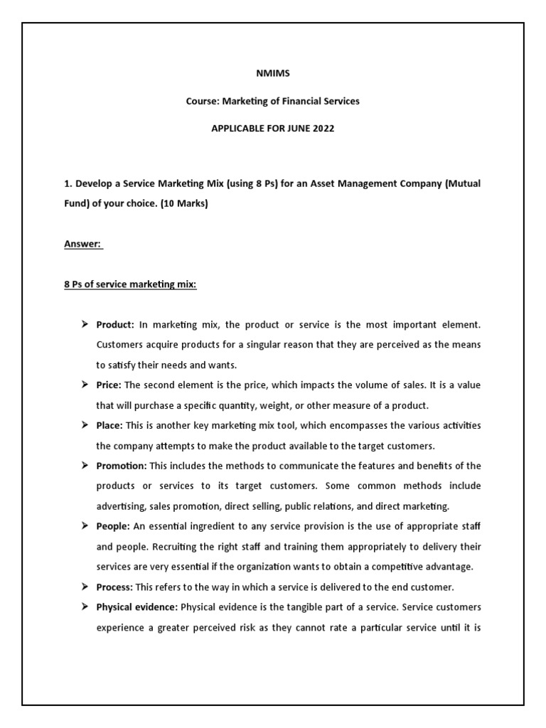 Marketing Mix for ICICI Mutual Fund | PDF | Credit | Finance & Money ...