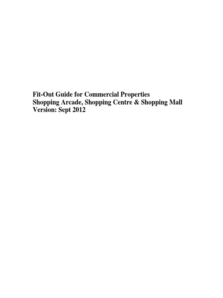 Fit-Out Guide Shopping Mall | PDF | Electrical Wiring | Leasehold Estate