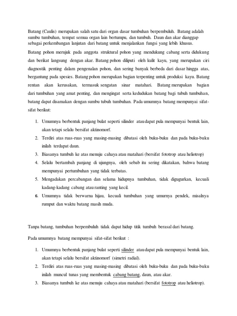Pengertian Caulis | PDF | Sains & Matematika