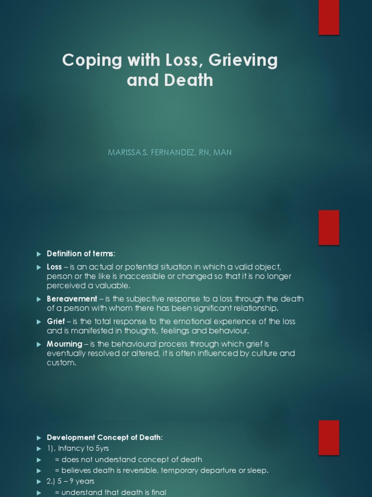 Coping With Loss, Grieving & Death | PDF | Grief | Clinical Medicine