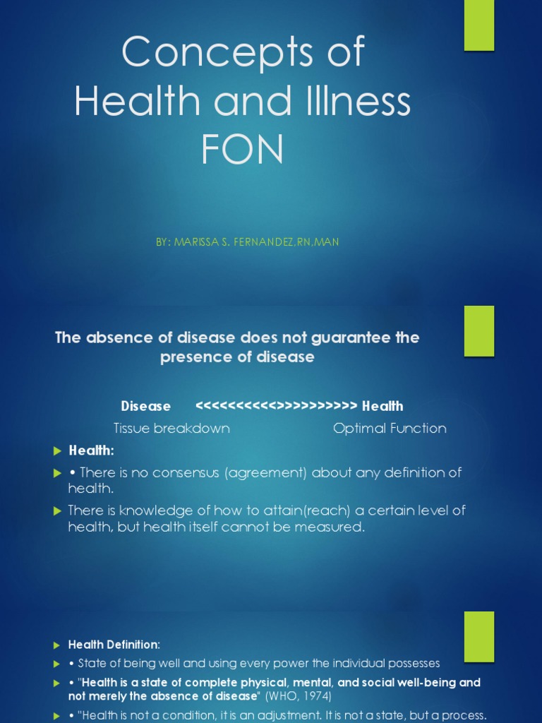 Concepts of Health and Illness | PDF | Preventive Healthcare | Stress ...