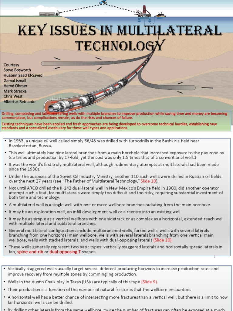 Key Issues in Multilateral Technolog 1668247705 | PDF | Casing ...
