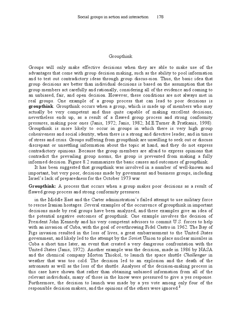 Chapter Group Think Group Polarization | PDF | Conformity | Group Decision Making