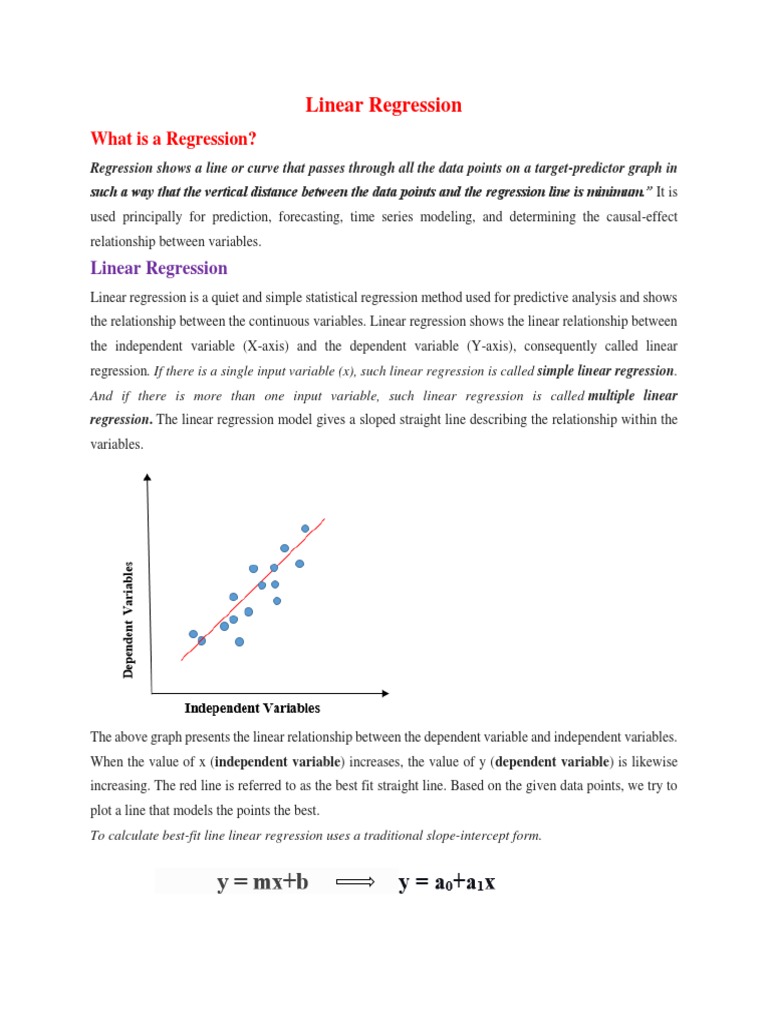 Linear Regression | PDF | Regression Analysis | Linear Regression Linear Regression | PDF | Regression Analysis | Linear Regression