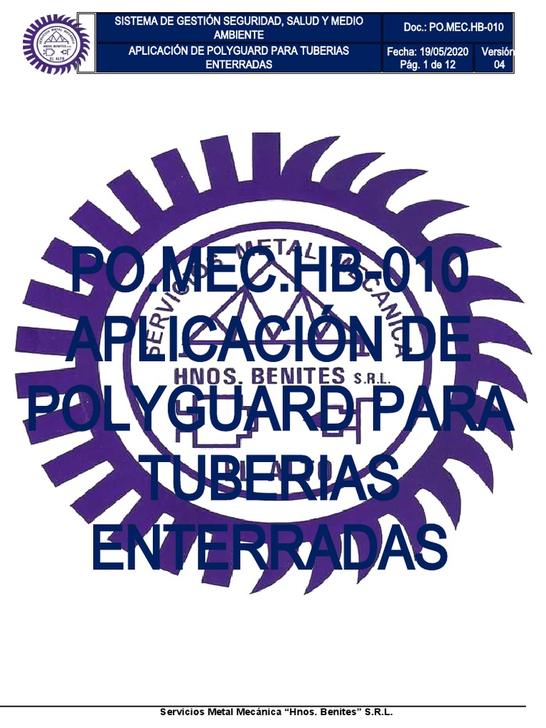 10.PO - MEC.HB-010 Aplicacion de Polyguard Vers 4.0 | PDF | Soldadura | Construcción
