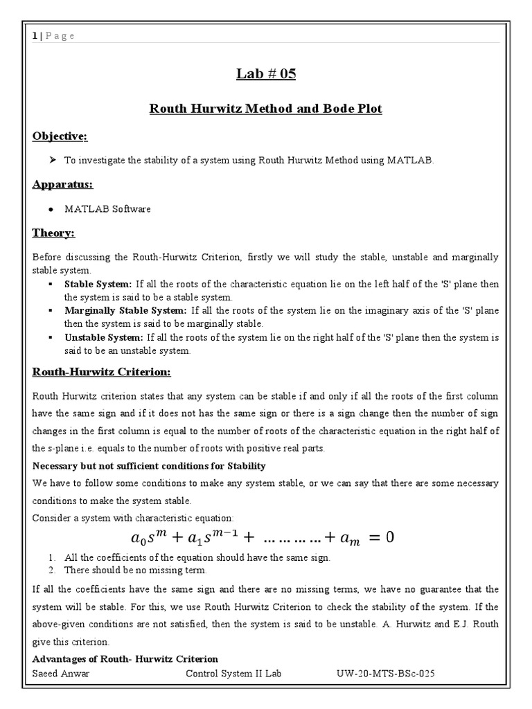 CS II Lab Manual 5 | PDF | Stability Theory | Mathematics