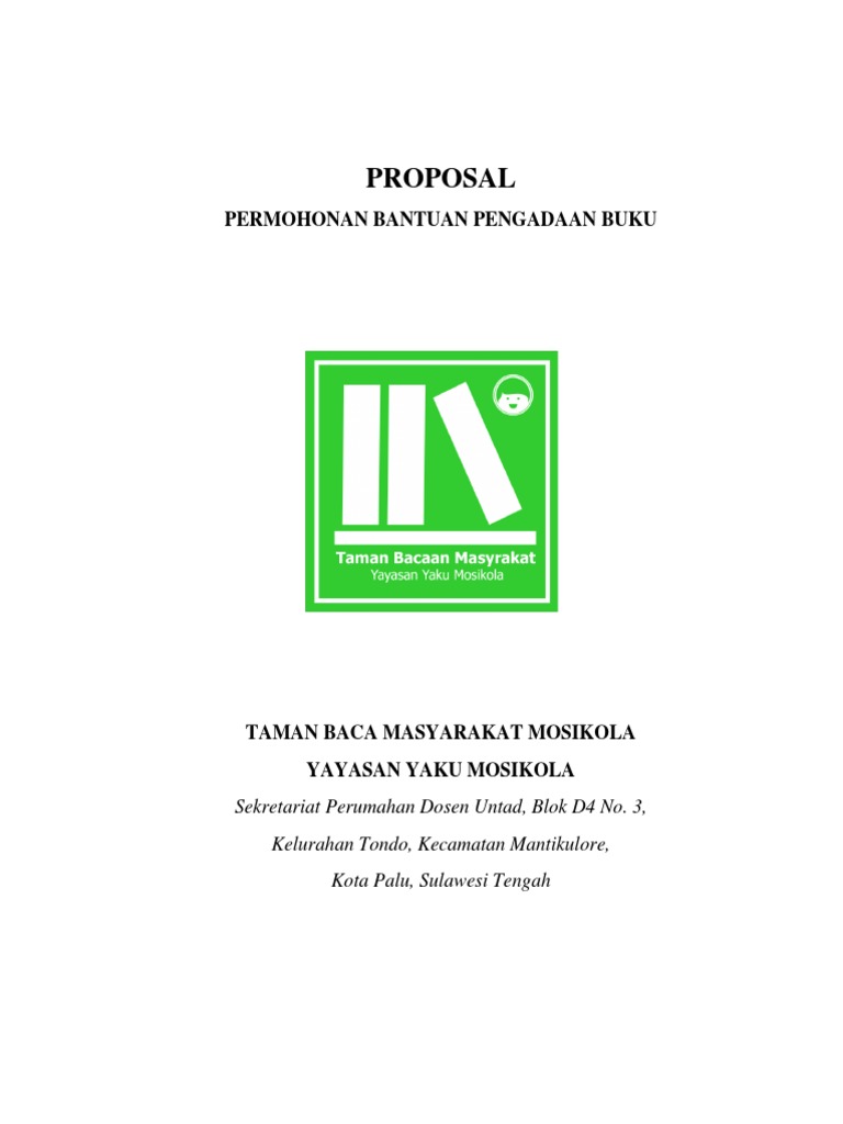 Proposal Permohonan Bantuan Buku (YMM Mosikola) | PDF