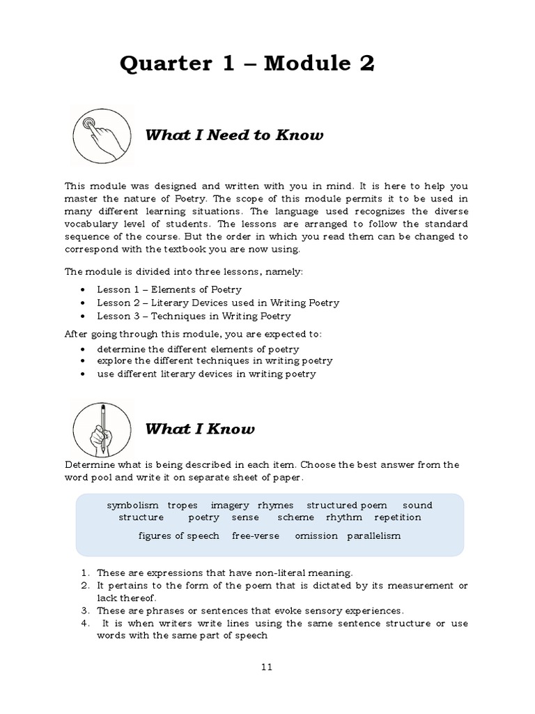 Creative Writing Module 2 | PDF | Poetry | Cognition