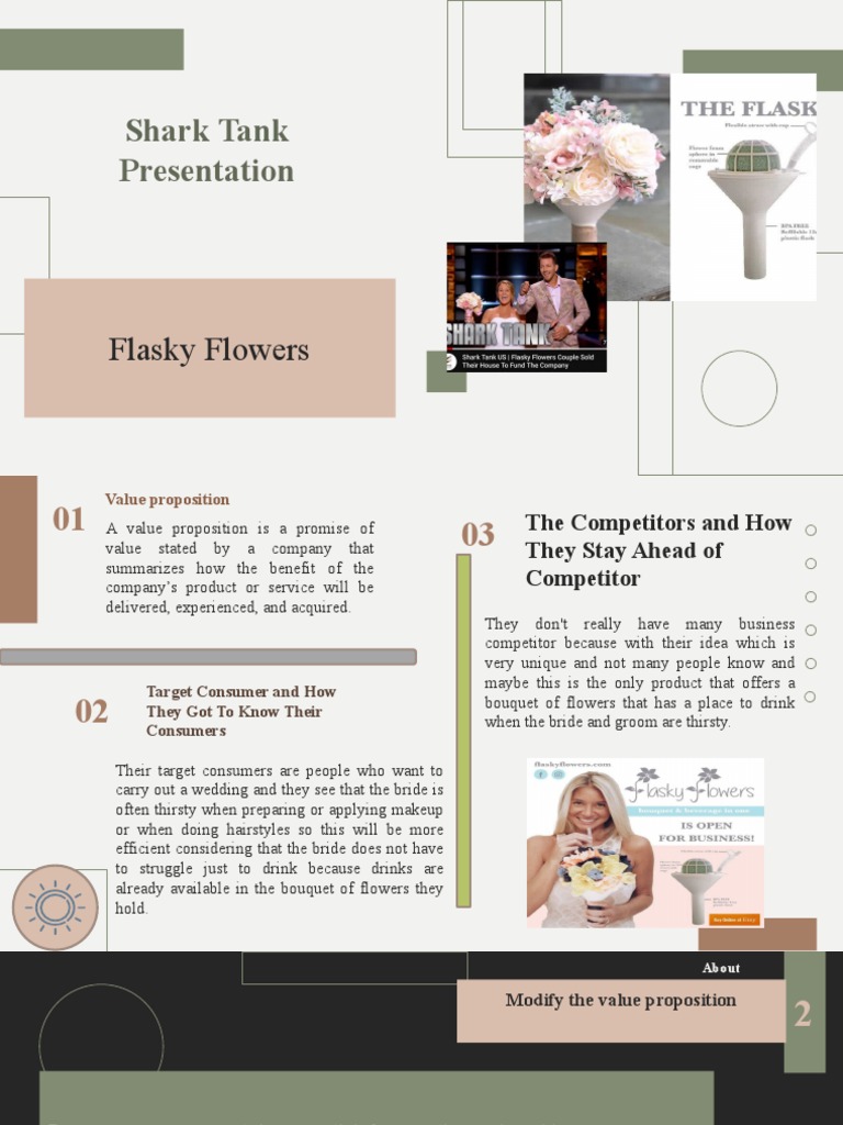 Shark Tank Presentation: Flasky Flowers | PDF | Marketing | Marketing ...