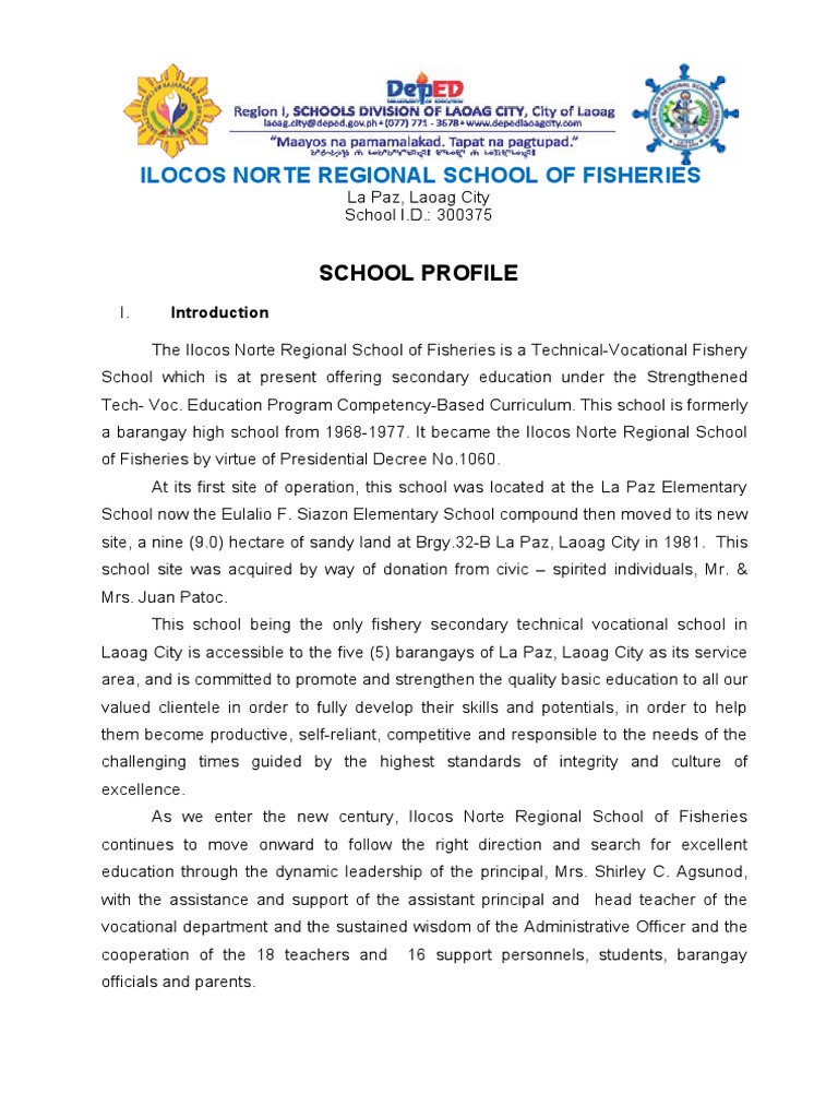 INRSF School Profile | PDF | Schools | Teachers