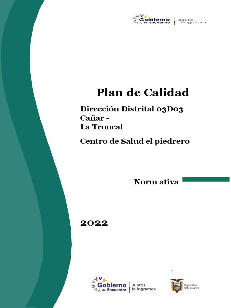 Plan de Calidad | PDF | Calidad (comercial) | Seguridad del paciente Plan de Calidad | PDF | Calidad (comercial) | Seguridad del paciente