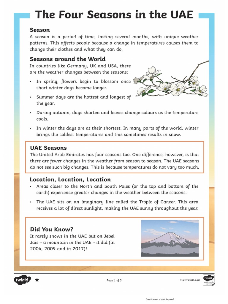 Ui2 SC 65 Uae Four Seasons Differentiated Reading Comprehension ...