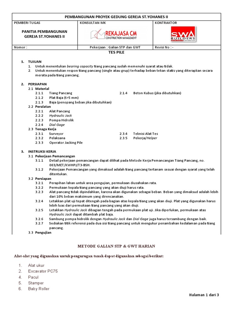 Metode Galian STP Dan GWT | PDF