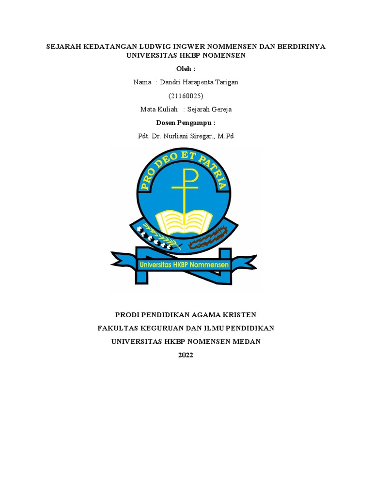 Sejarah Kedatangan Ludwig Ingwer Nommensen Dan Berdirinya Universitas ... Sejarah Kedatangan Ludwig Ingwer Nommensen Dan Berdirinya Universitas ...