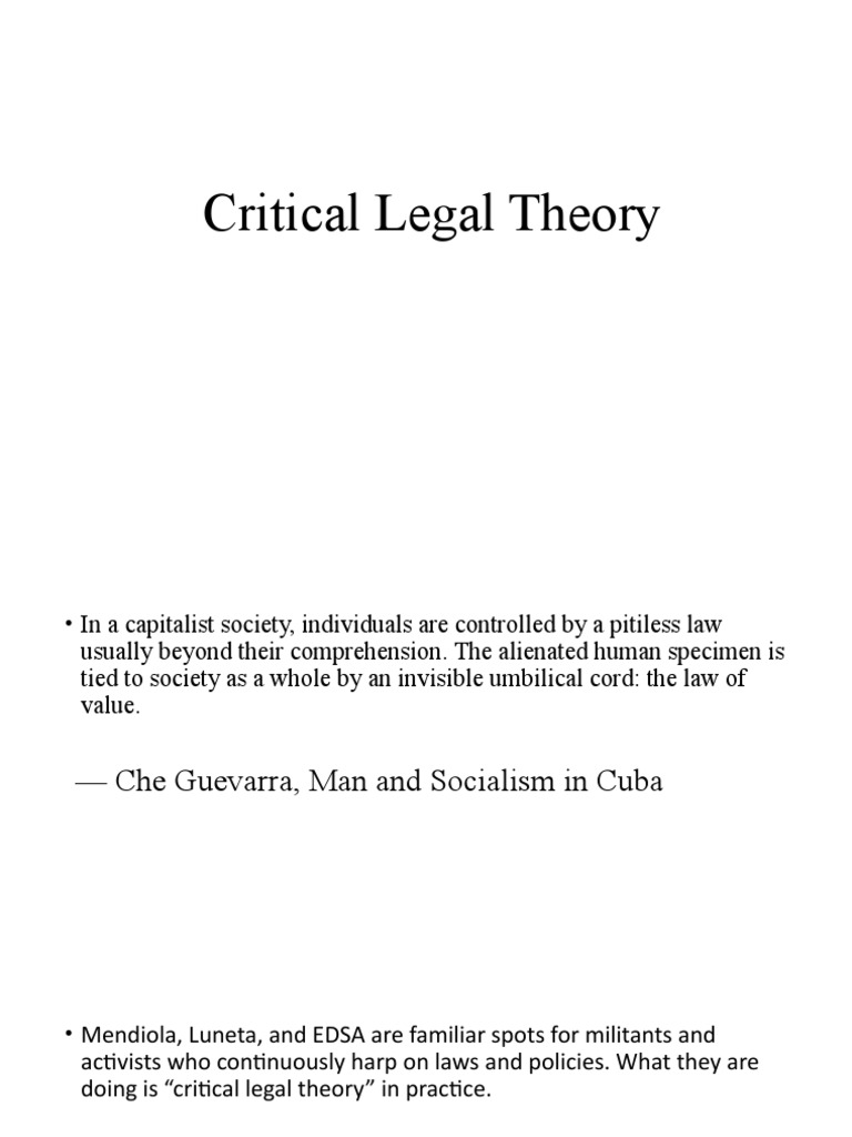 Critical Legal Theory - M. | PDF | Political Science | Philosophical ...