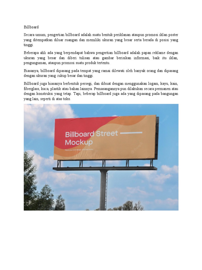 Billboard: Berbagai Jenis Media Iklan Luar Ruang | PDF