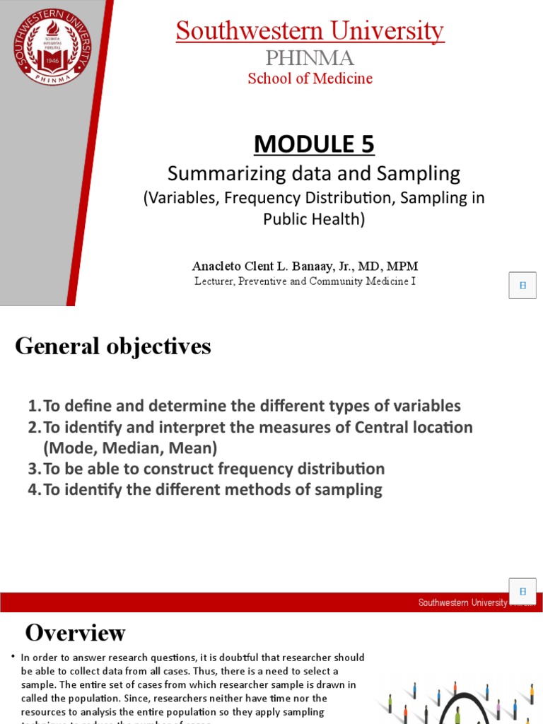 PCM 5 | PDF | Mean | Sampling (Statistics)
